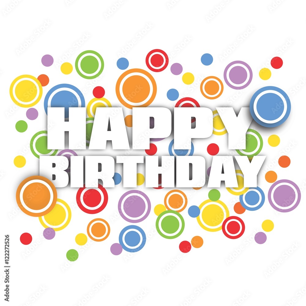 HAPPY BIRTHDAY Stock Vector | Adobe Stock