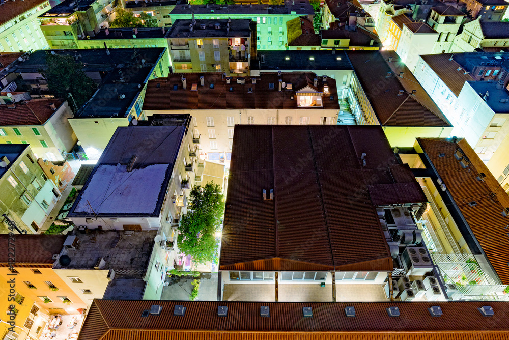 Ariel view of buildings Stock Photo | Adobe Stock