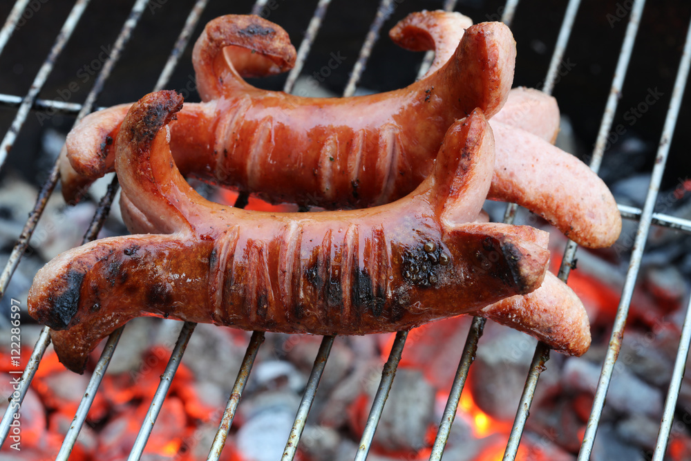 Rote Wurst Stock-Foto | Adobe Stock