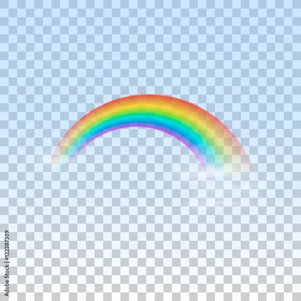 Rainbow illustration. Isolated on transparent background. Vector ...