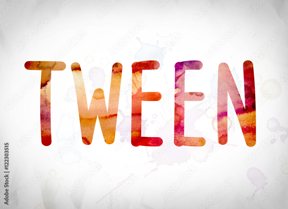 Tween Concept Watercolor Word Art Stock Illustration | Adobe Stock