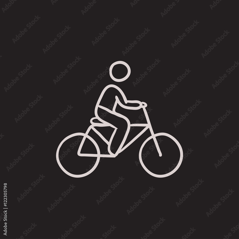 Man riding bike sketch icon. Stock-Vektorgrafik | Adobe Stock Man riding bike sketch icon. Stock-Vektorgrafik | Adobe Stock