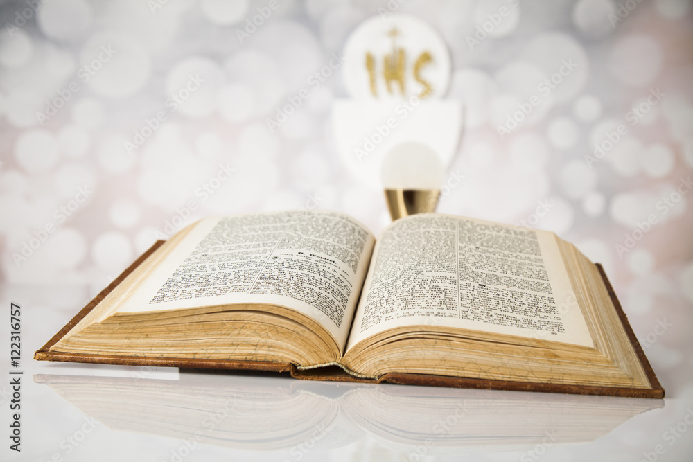Bible, Eucharist, sacrament of communion background Stock Photo | Adobe ...