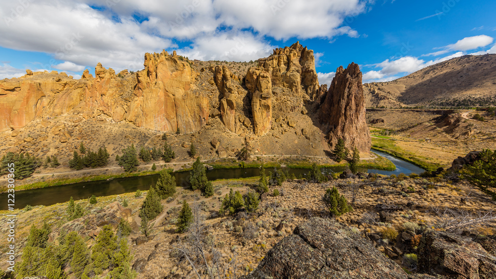 The river is flowing among the rocks. Colorful Canyon. Amazing ...