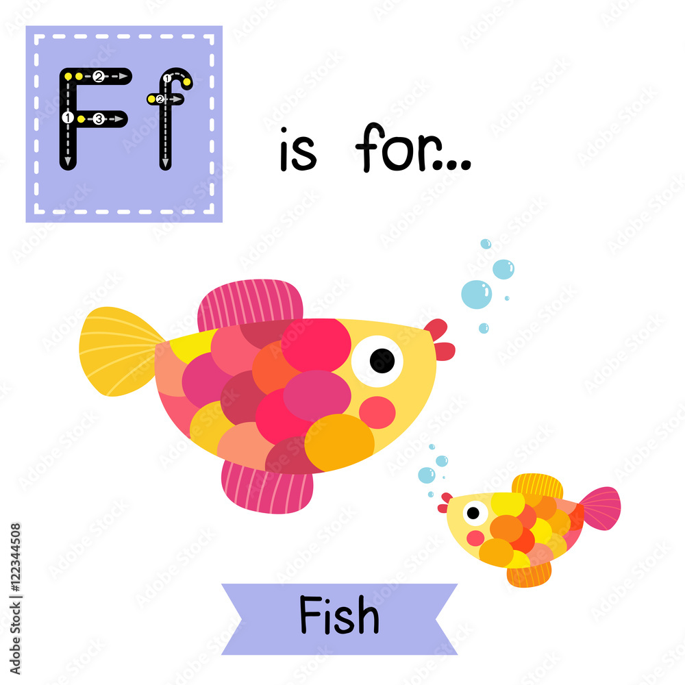 F Is For Fish Alphabet Flashcard Free Printable Papercraft, 43% OFF