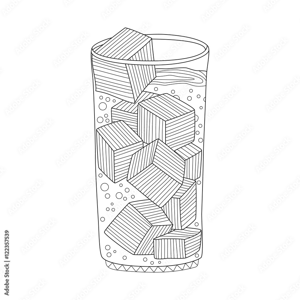 Glass Of Water Coloring Page
