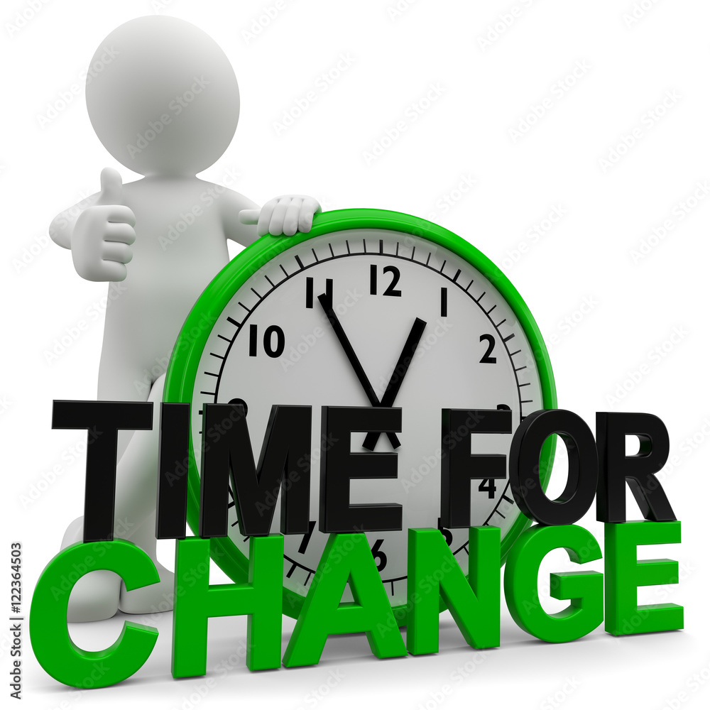 3d Männchen Time for Change Stock Illustration | Adobe Stock