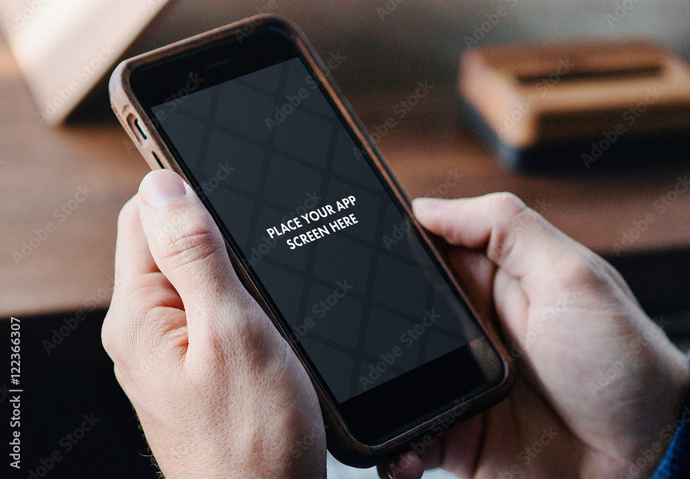 Hand and Mobile Mockups Stock Template | Adobe Stock