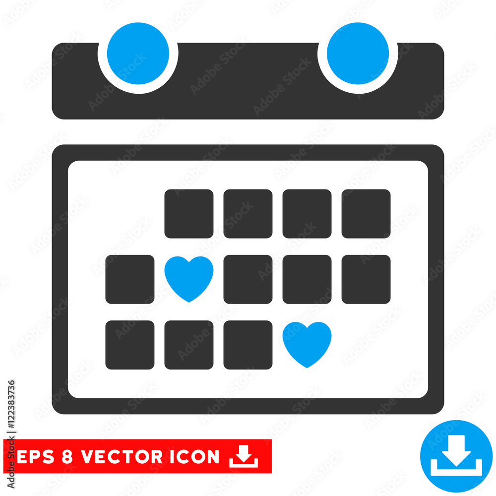 Blue And Gray Favourite Days EPS vector pictogram. Illustration style ...