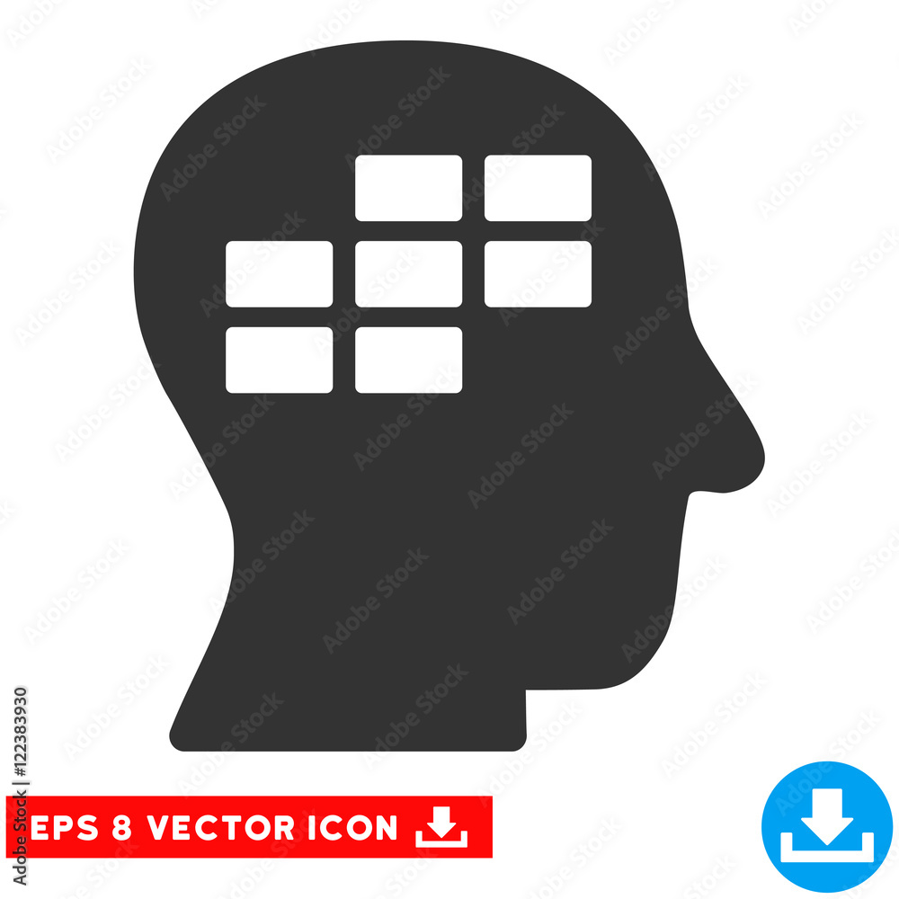 Blue And Gray Schedule Thinking EPS vector pictograph. Illustration ...