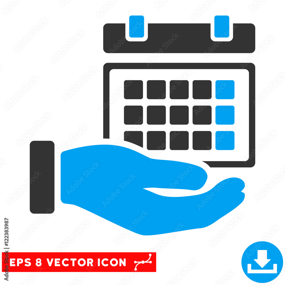 Blue And Gray Service Timetable EPS vector pictograph. Illustration ...
