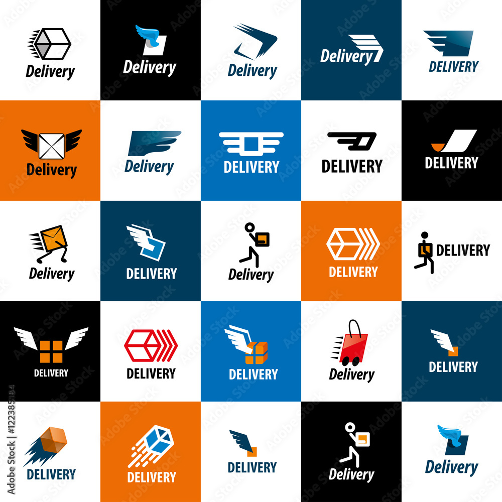 Delivery Logo Template Stock Vector | Adobe Stock
