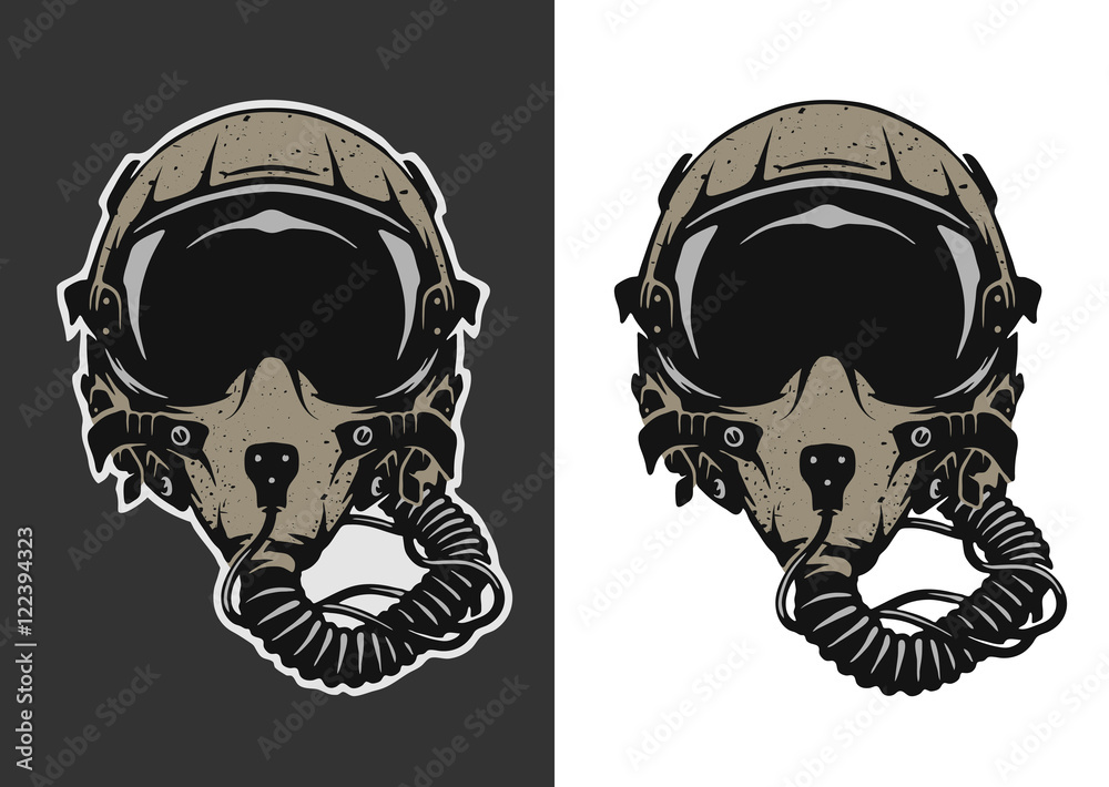 Fighter Pilot Helmet. Stock Vector | Adobe Stock