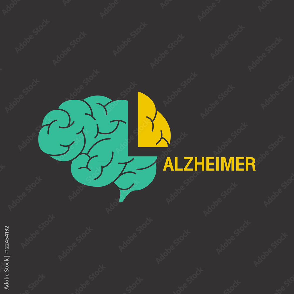 ALZHEIMER logo vector icon design Stock Vector | Adobe Stock