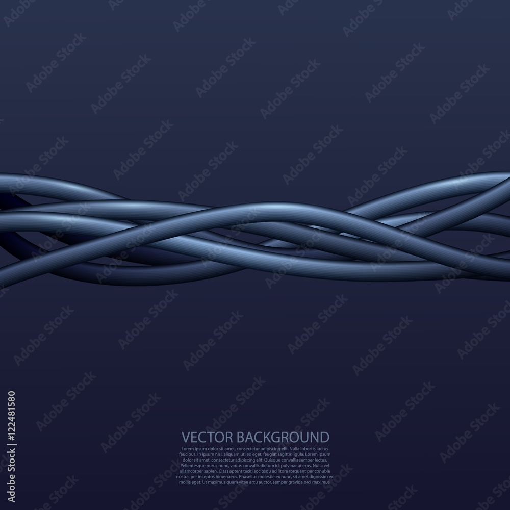 blue background with wires, vector Stock Vector | Adobe Stock