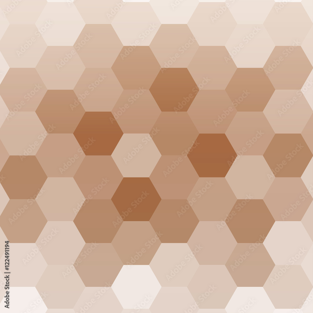 brown color gradient background with a hexagonal pattern. vector ...
