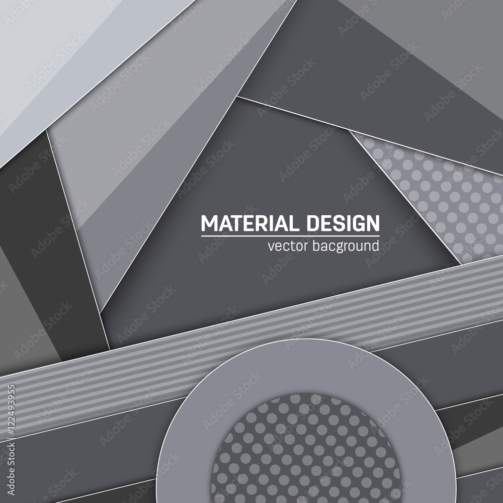 Vector material design background. Abstract creative concept layout ...