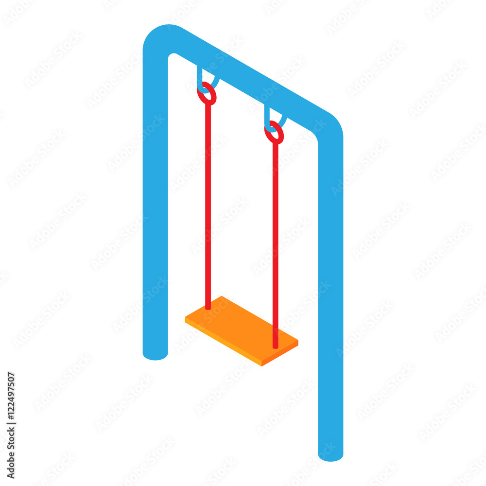 Children swing icon in cartoon style isolated on white background ...