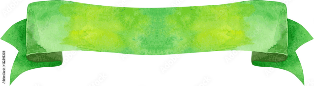Watercolor green banner Stock Vector | Adobe Stock