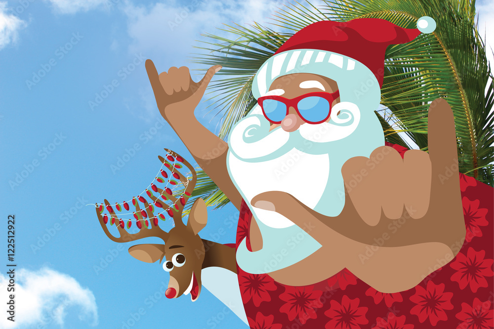 Hawaiian Santa