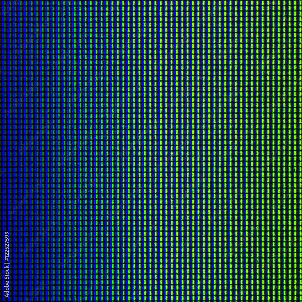 Closeup RGB led diode from led TV and led monitor screen display panel ...