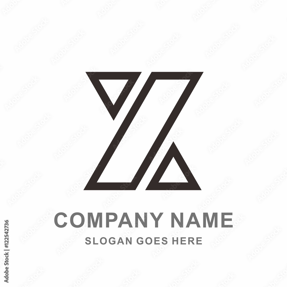 Monogram Letter X Geometric Triangle Outline Vector Logo Design ...