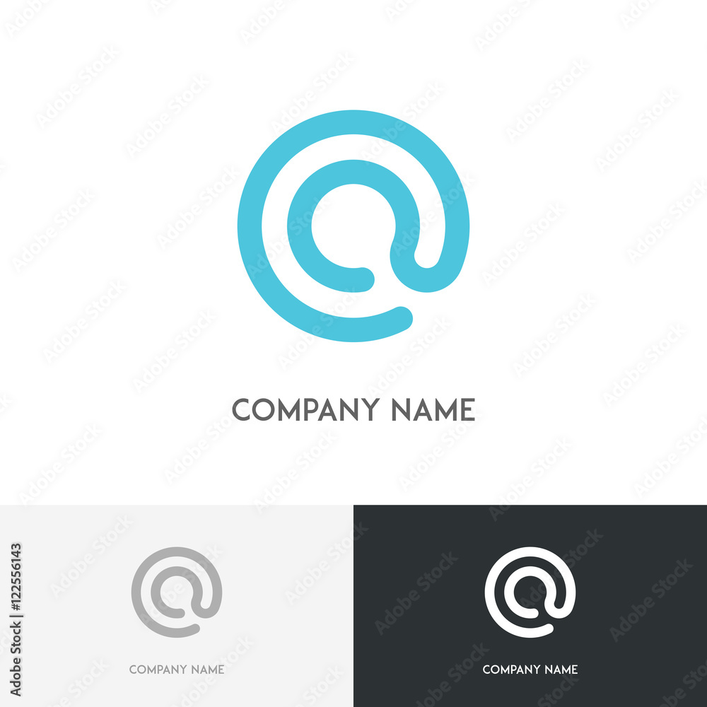 Vecteur Stock Email logo - blue simple symbol on the white background ...