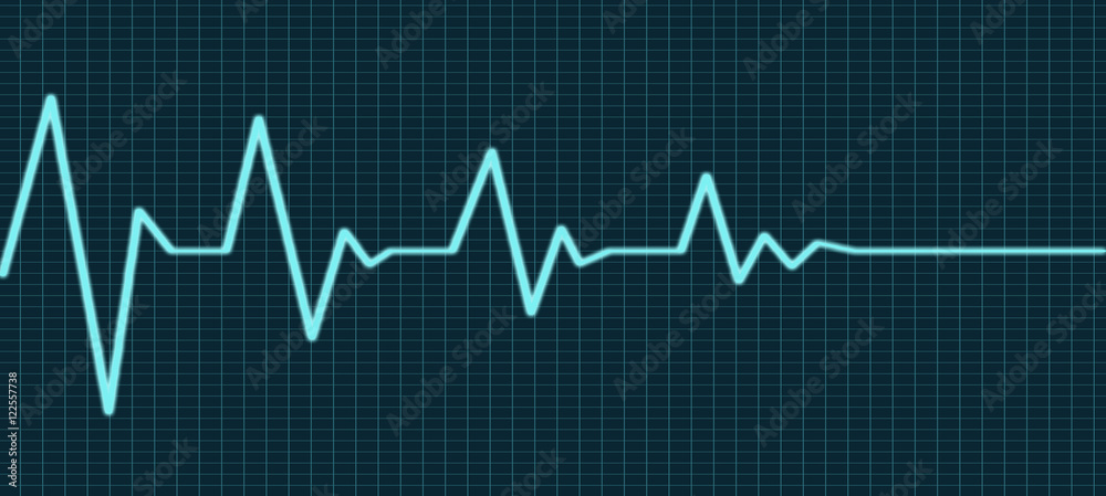 Heart beat line end of life Stock Photo | Adobe Stock