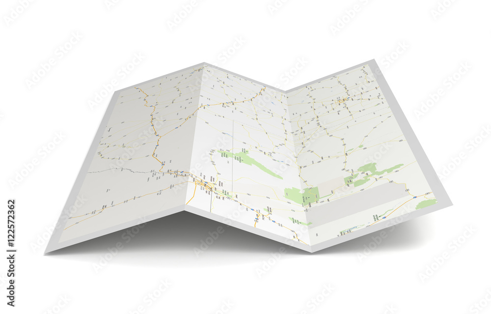 map isolated concept 3d illustration Stock Illustration | Adobe Stock