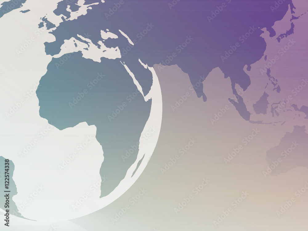 Global map with a planet Earth in the background Stock Illustration ...