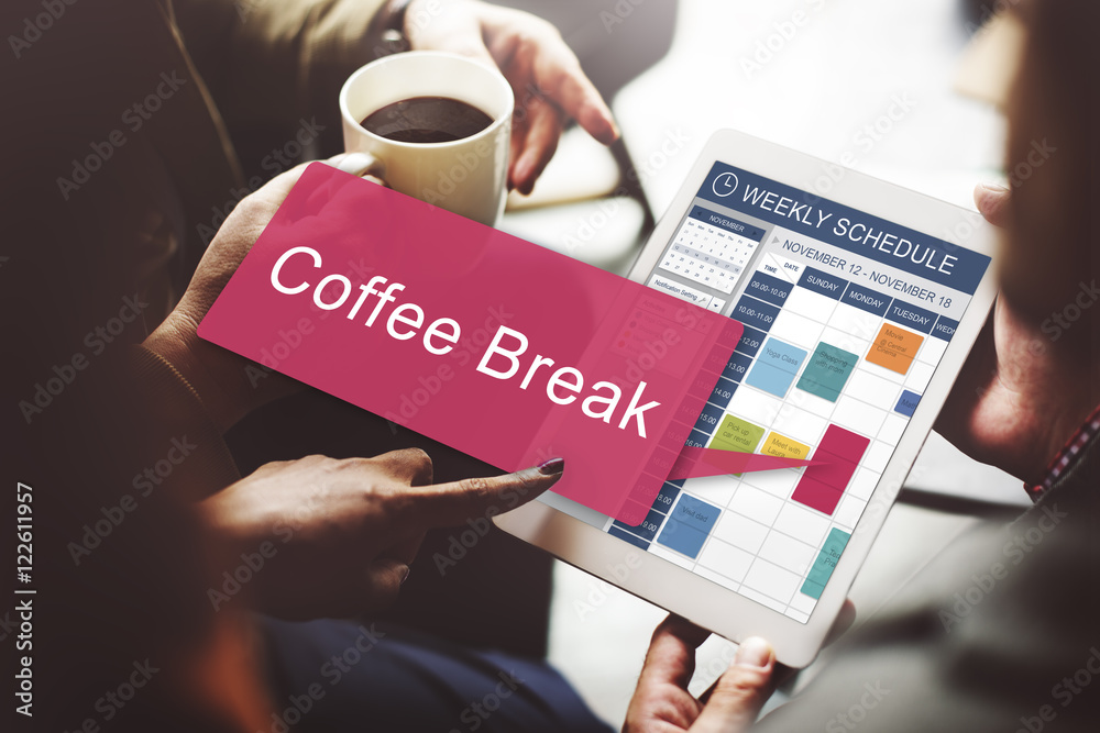 Coffee Break Beverage Cafe Drinking Enjoyment Concept Stock-Foto ...