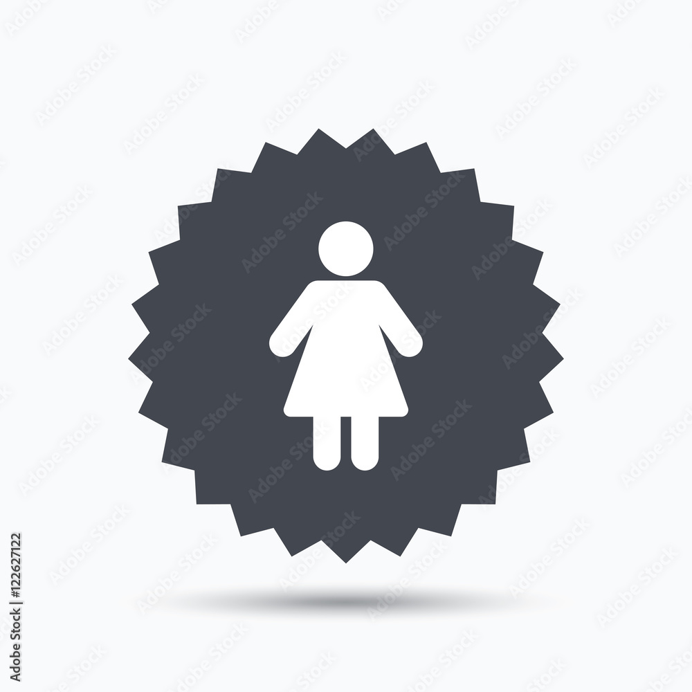 Woman icon. Female human sign. Stock Vector | Adobe Stock