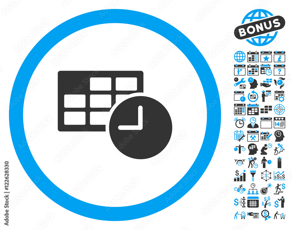 Date and Time pictograph with bonus calendar and time management ...