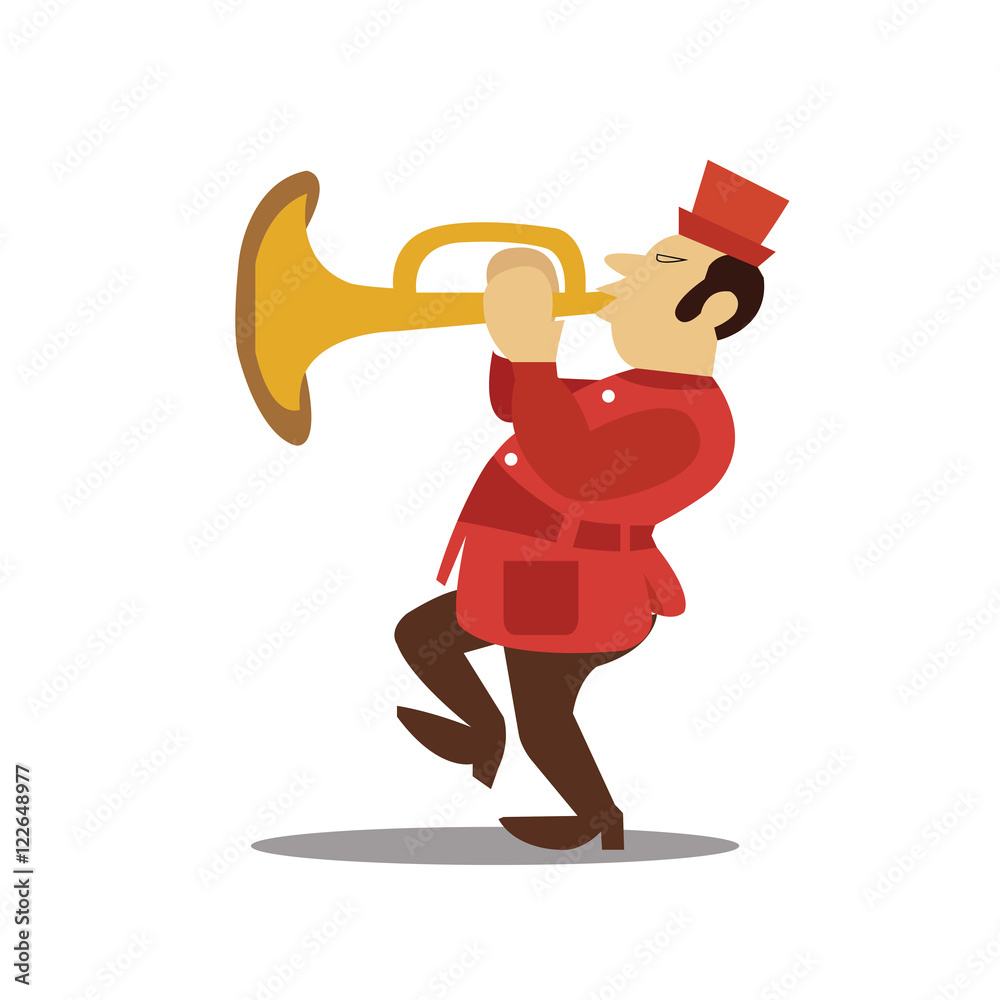 Cartoon Trumpet Player