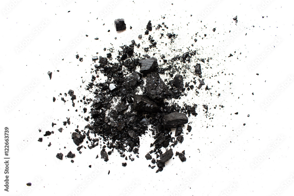charcoal isolated on white background Stock Photo | Adobe Stock