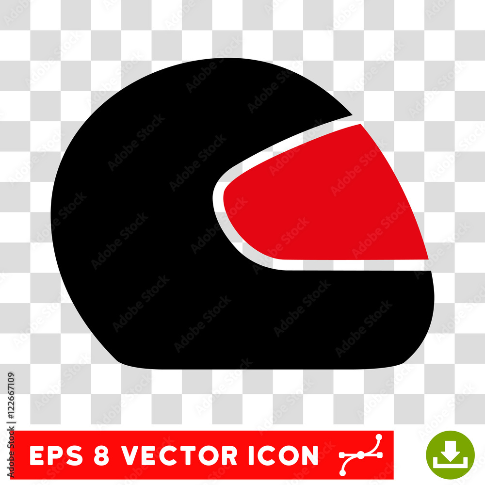 Vector Motorcycle Helmet EPS vector pictograph. Illustration style is ...