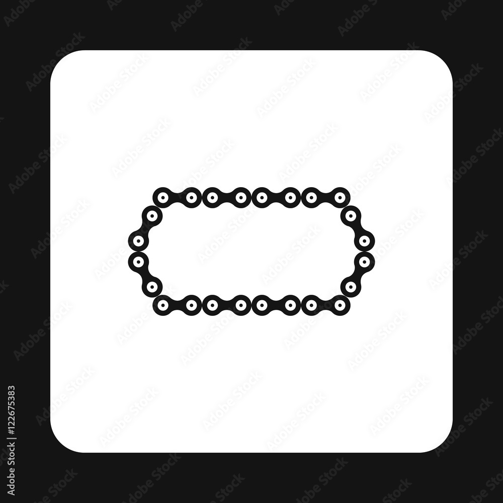 Bike chain icon in simple style isolated on white background ...