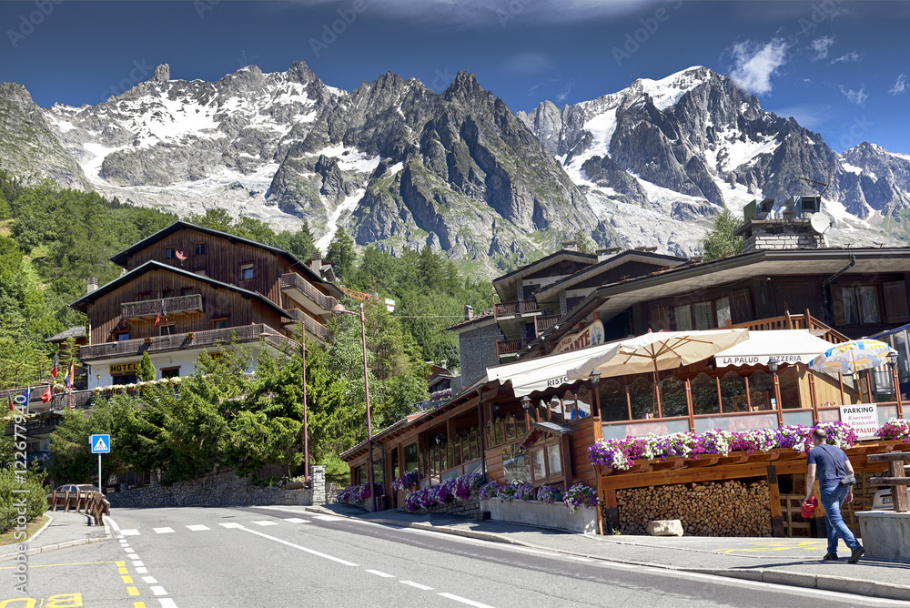 Entreves (Courmayeur), ITALY a beautiful village with new monte bianco ...