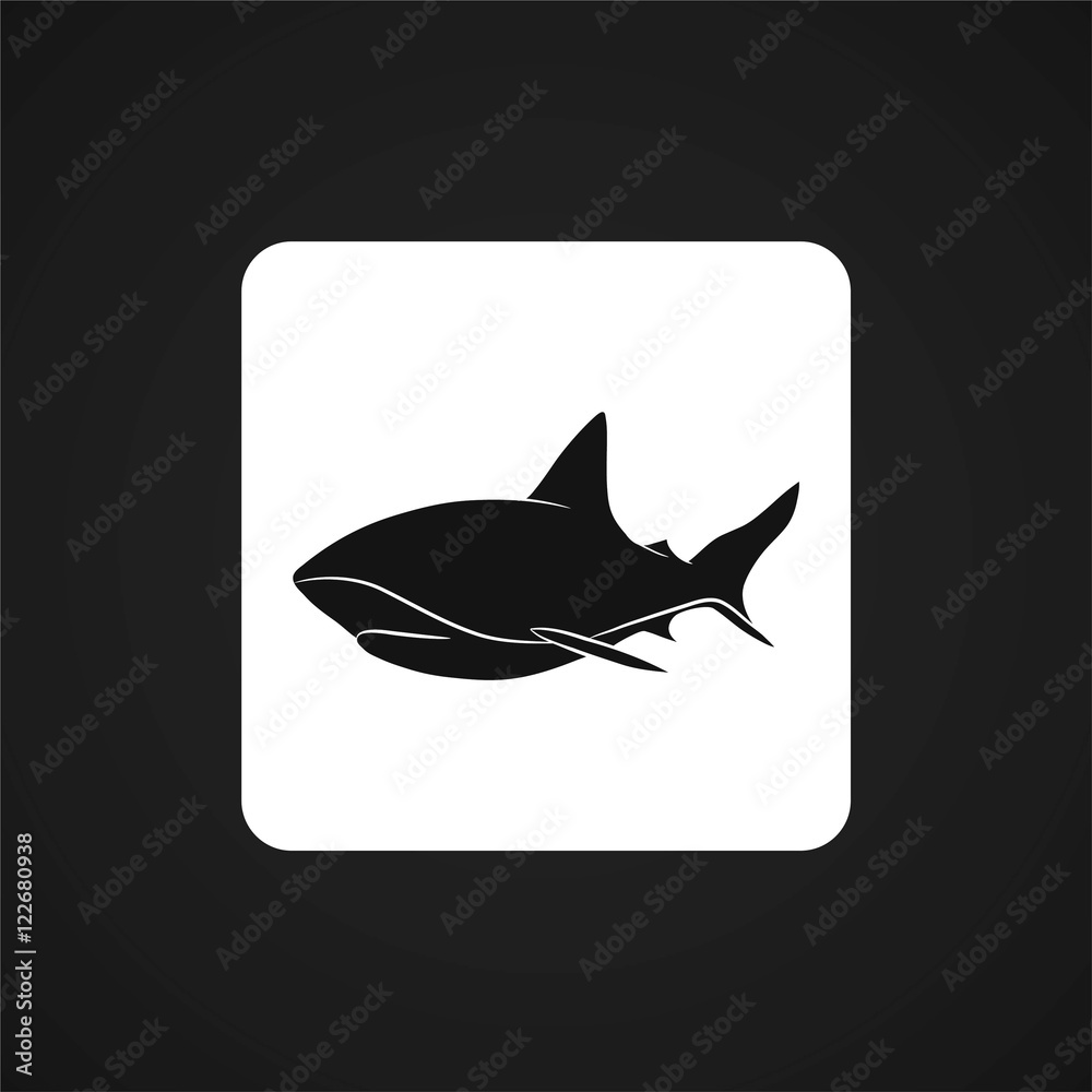 shark icon vector Stock Illustration | Adobe Stock