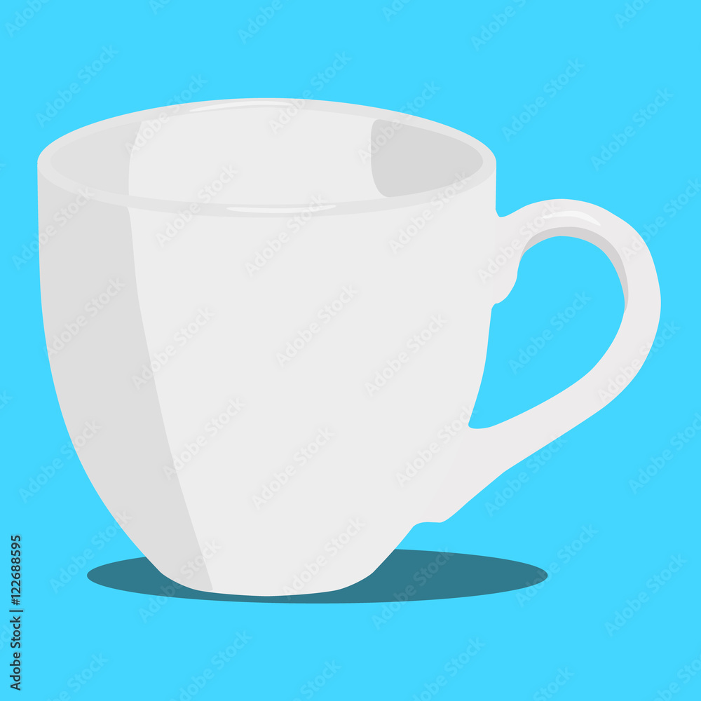 empty white cup vector illustration Stock Vector | Adobe Stock