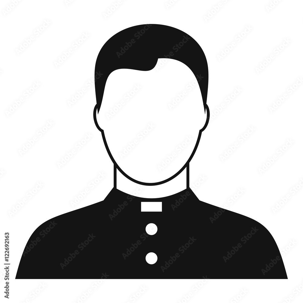 Pastor icon in simple style on a white background vector illustration ...