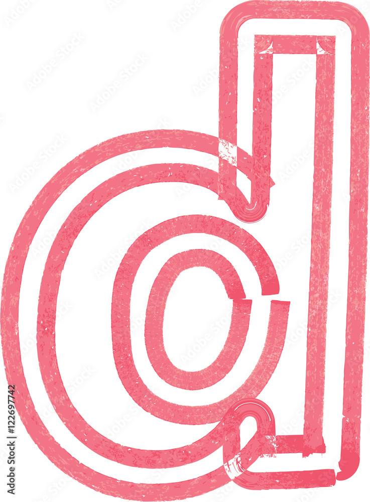 lowercase letter d drawing with Red Marker Stock Vector | Adobe Stock