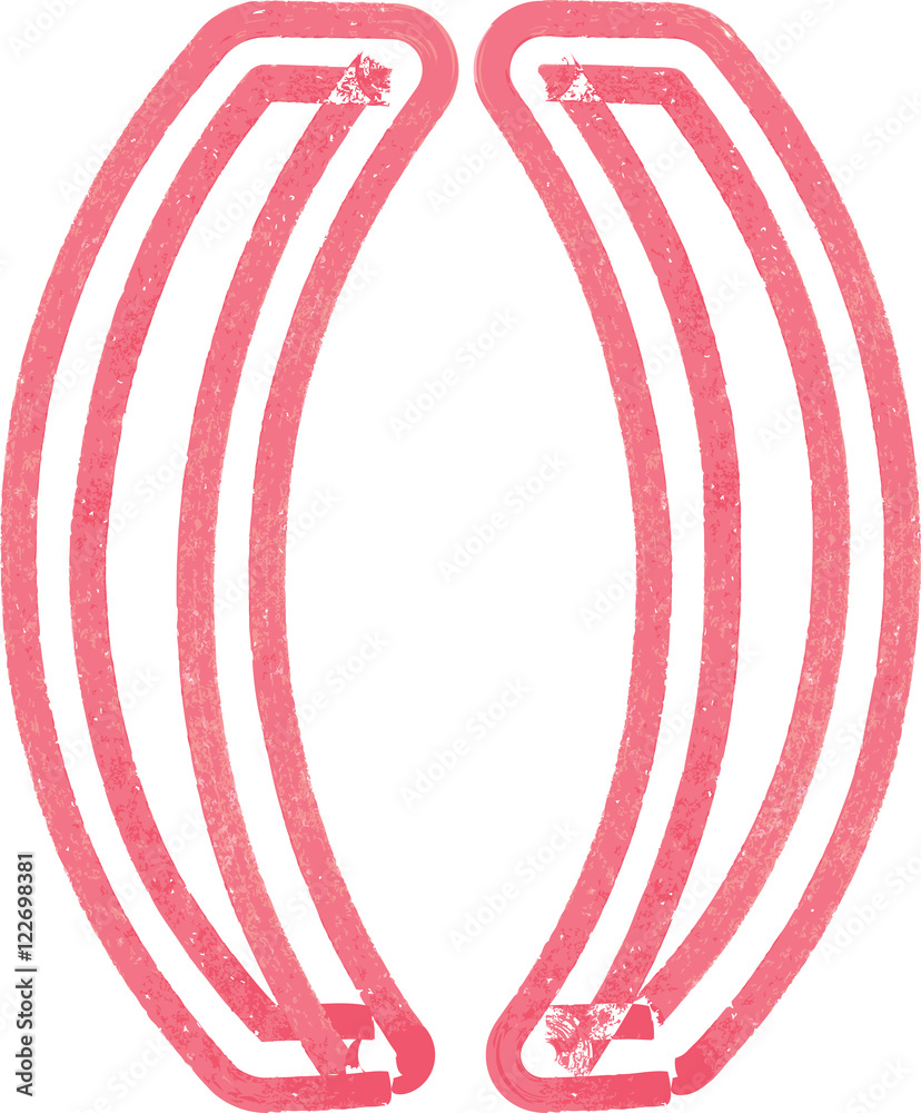 Abstract parenthesis Symbol made with red marker Stock Vector | Adobe Stock