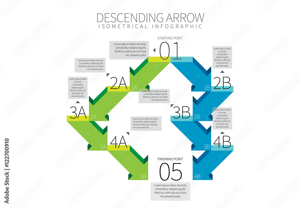 Descending Arrow Infographic Stock Template | Adobe Stock