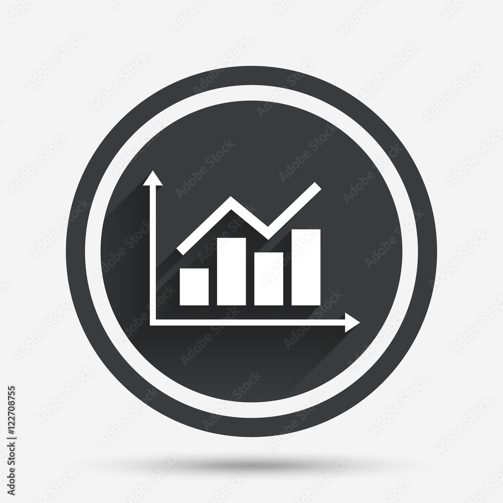 Graph chart sign icon. Diagram symbol. Stock Vector | Adobe Stock