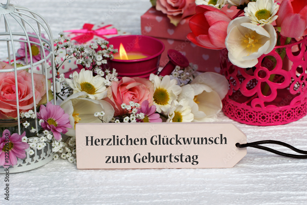 Herzlichen Glückwunsch zum Geburtstag Stock Photo | Adobe Stock