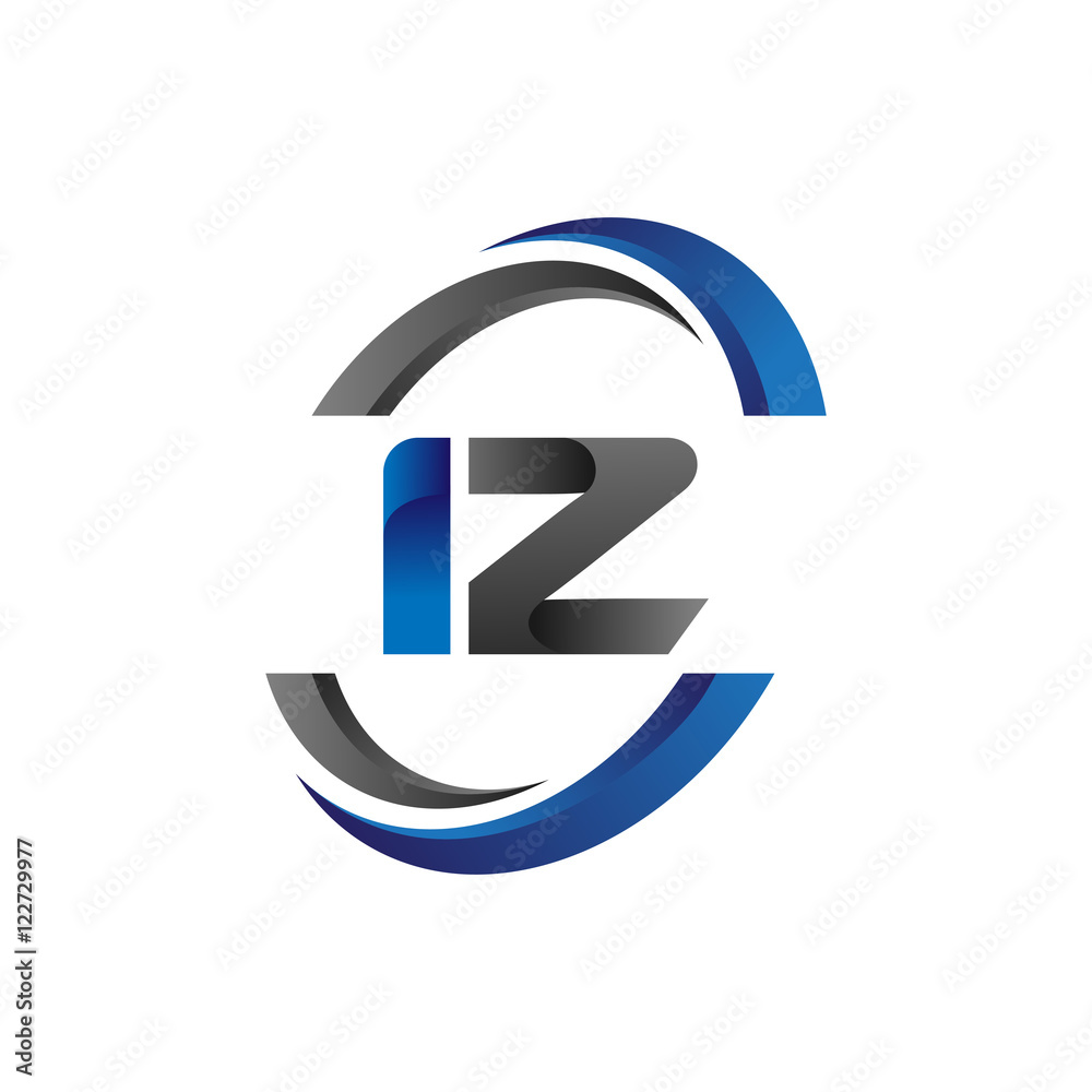 Simple Modern Initial Logo Vector Circle Swoosh iz Stock Vector | Adobe ...