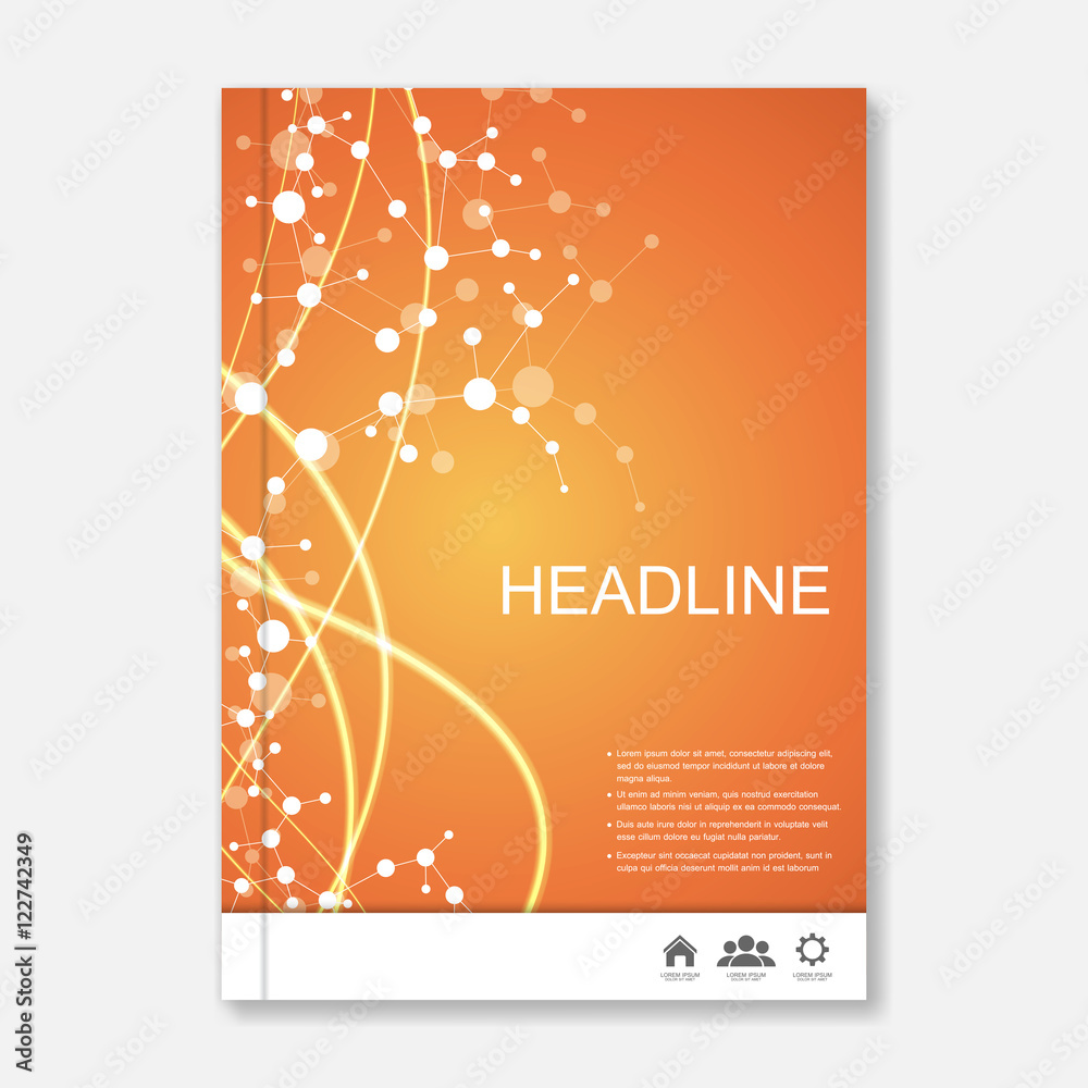 Science vector background. Modern vector templates for brochure, flyer ...