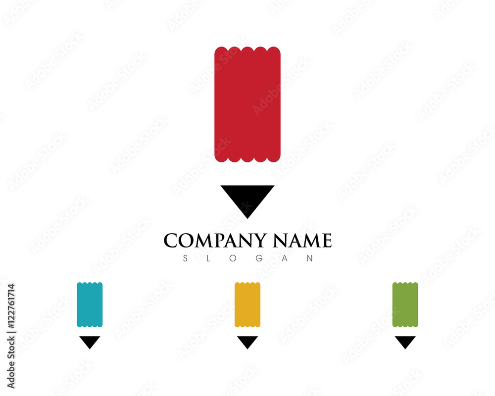 Pencil Logo Stock Vector | Adobe Stock