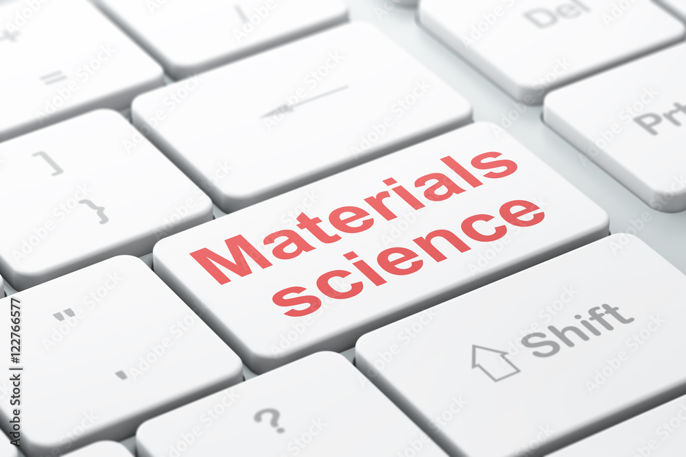 Science concept: Materials Science on computer keyboard background ...